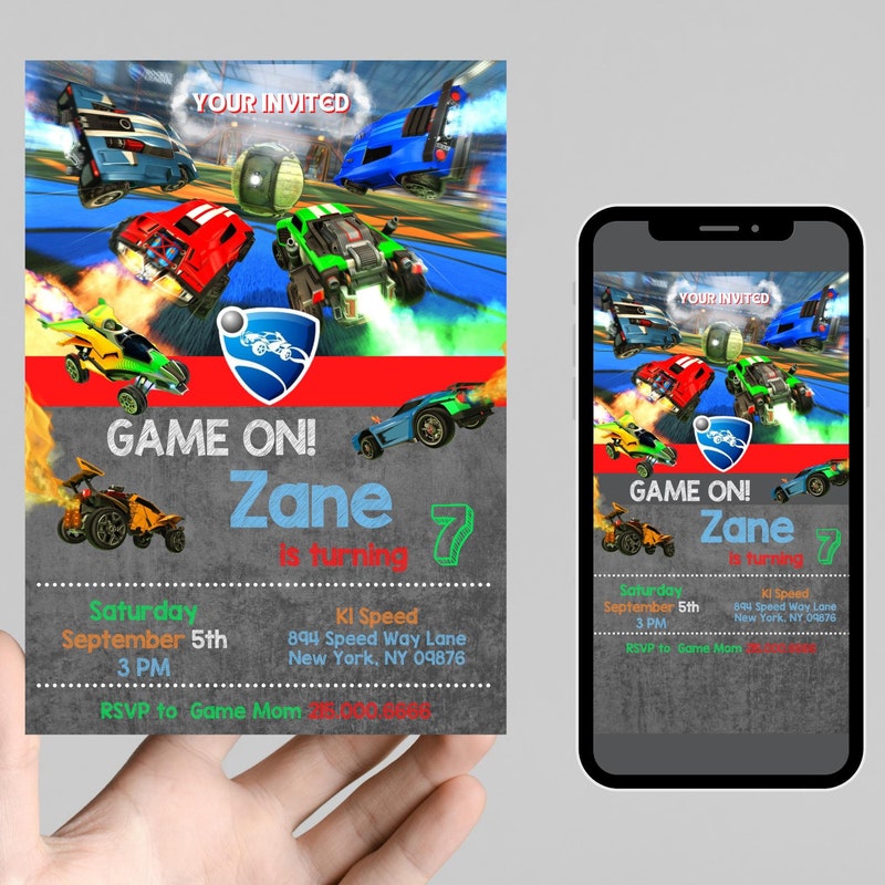 Rocket League Invitation - Etsy