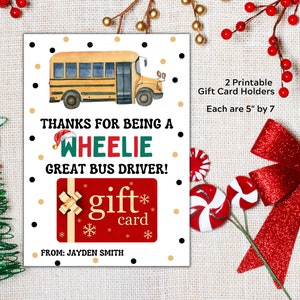 Bus Driver Christmas Gift, Bus Driver Appreciation Gifts PRINTABLE ...