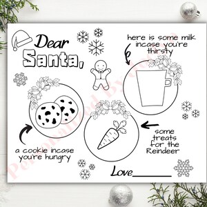 Printable Santa Cookie Plate, Cookies for Santa Mat, Santa Tray ...