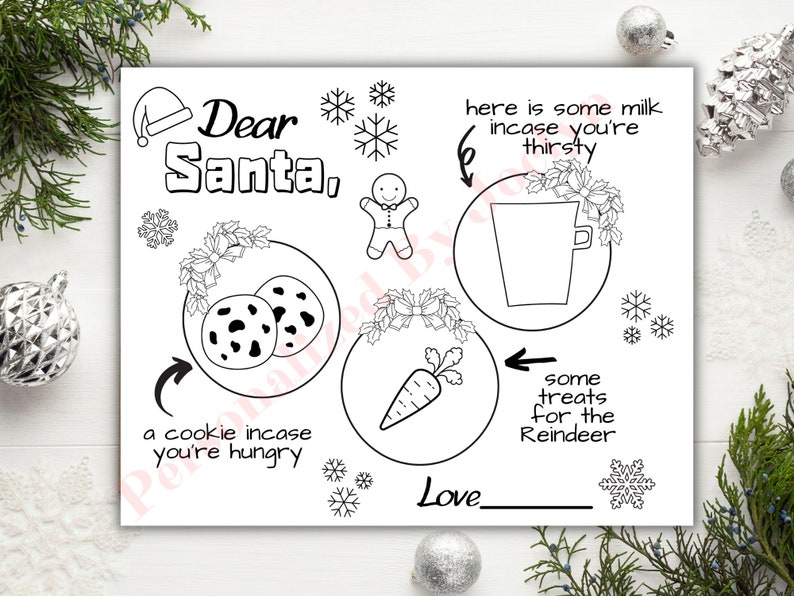 Printable Santa Cookie Plate Cookies for Santa Mat Santa - Etsy