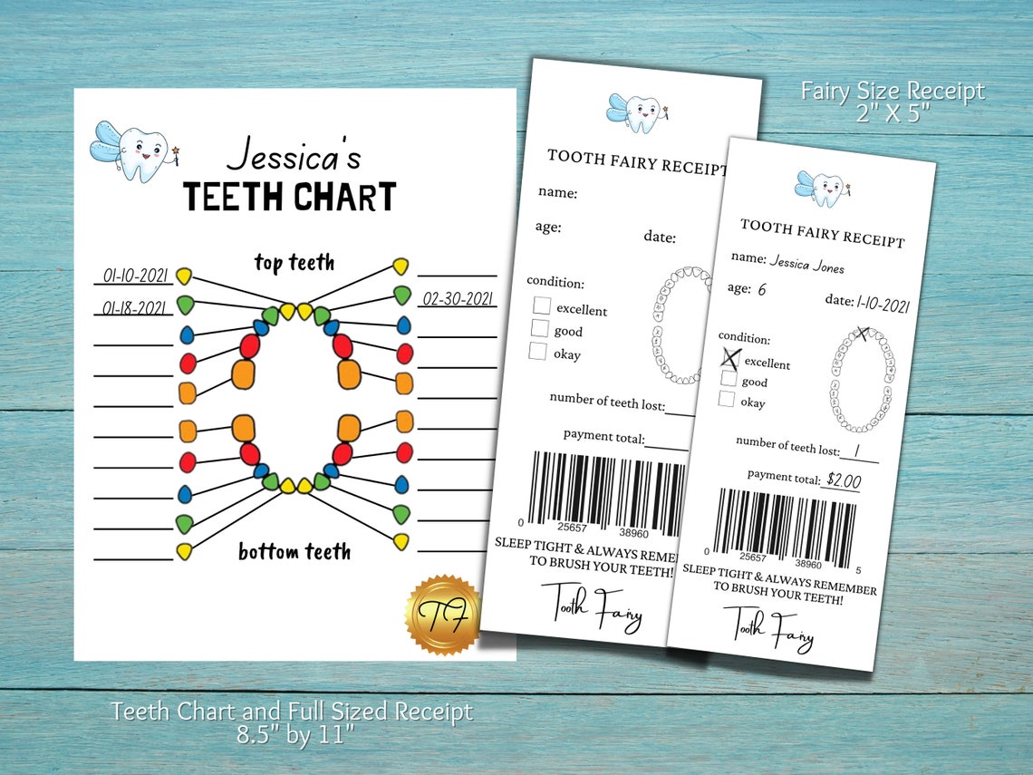 Tooth Fairy Printable, Tooth Tracker, Tooth Fairy Forgot, First Lost ...