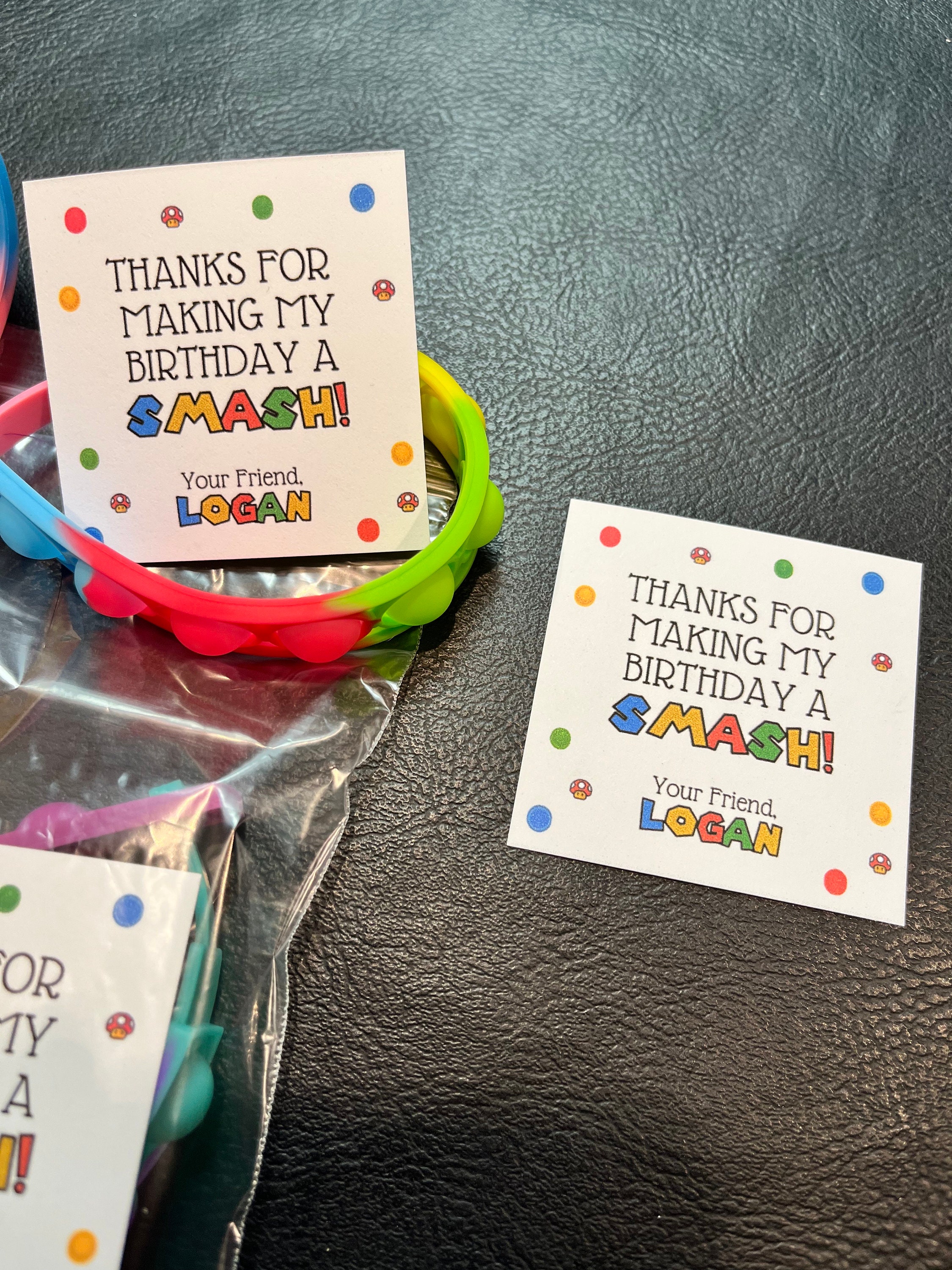 Super Mario Party Favors, Mario Valentines, Mario Favors, Customized ...