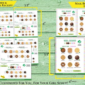 Printable 2022 Girl Scout Cookie Menu, ABC Order Form Receipt, Girl ...
