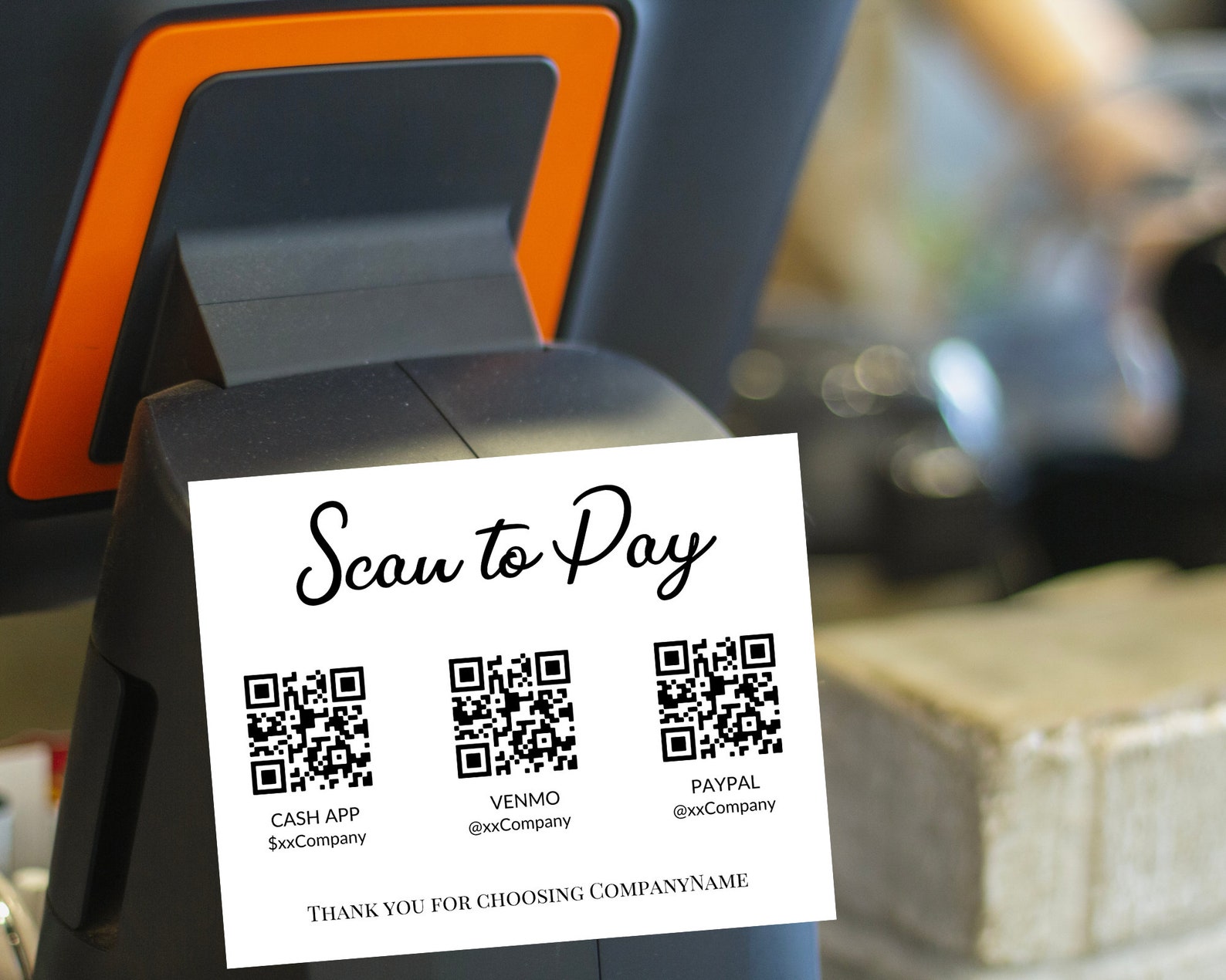 QR Code Maker, Scan to Pay Sign, Small Business Marketing, Cashapp ...