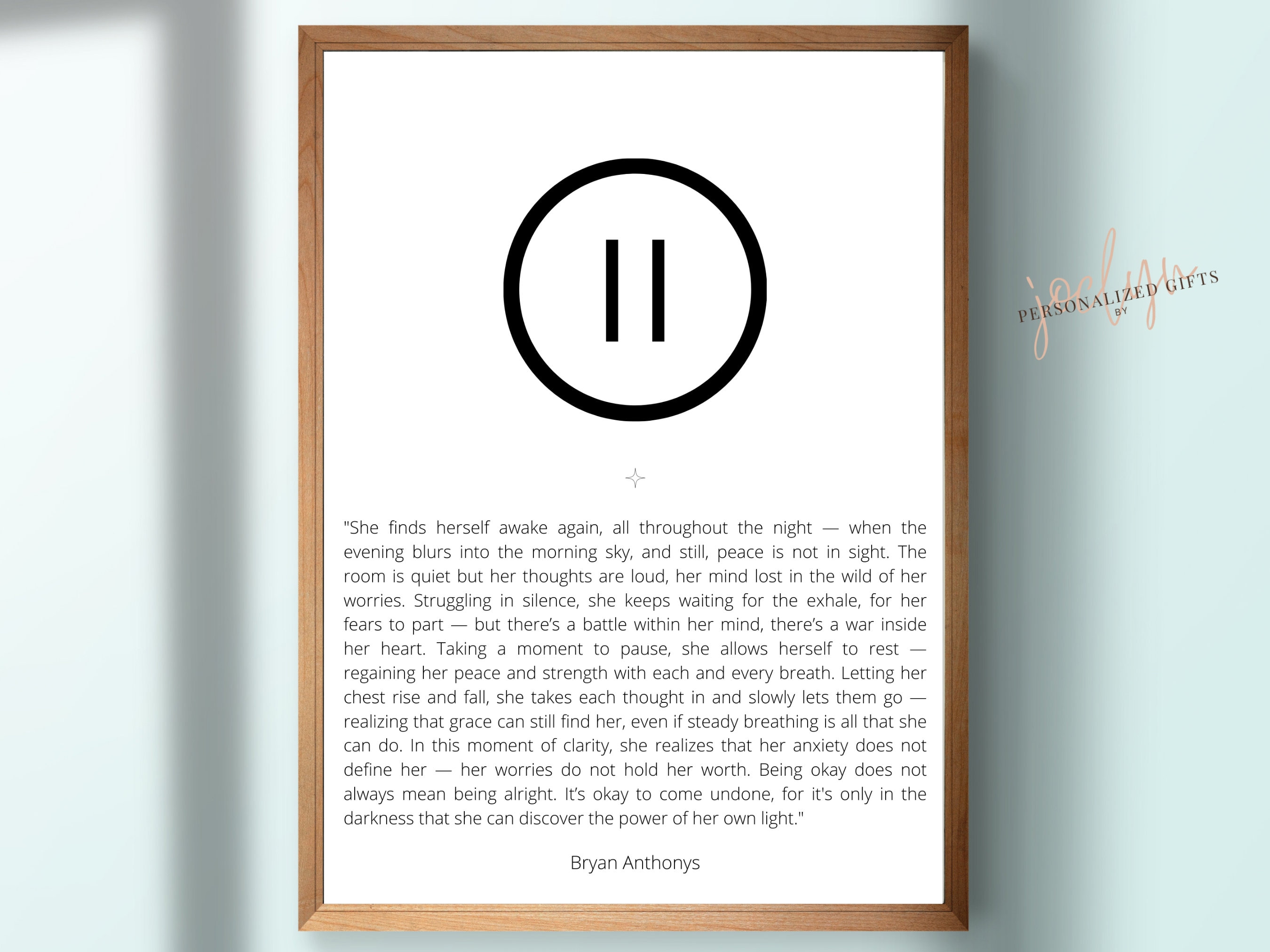 Pause, Positive Reminder Prints, Encouragement Quote Print ...