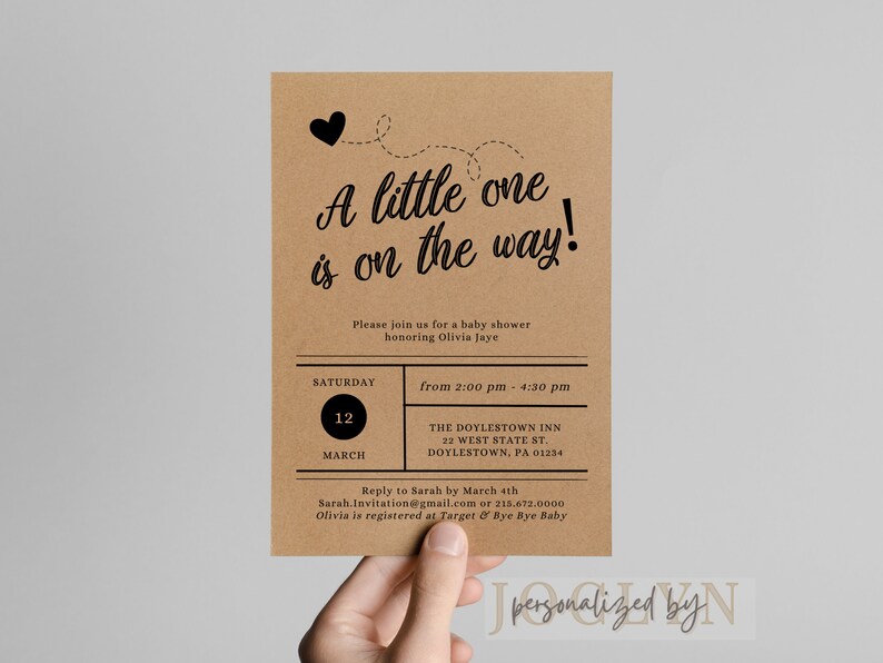 Rustic Shower Invitation Farmhouse Style Shower Rustic Baby - Etsy