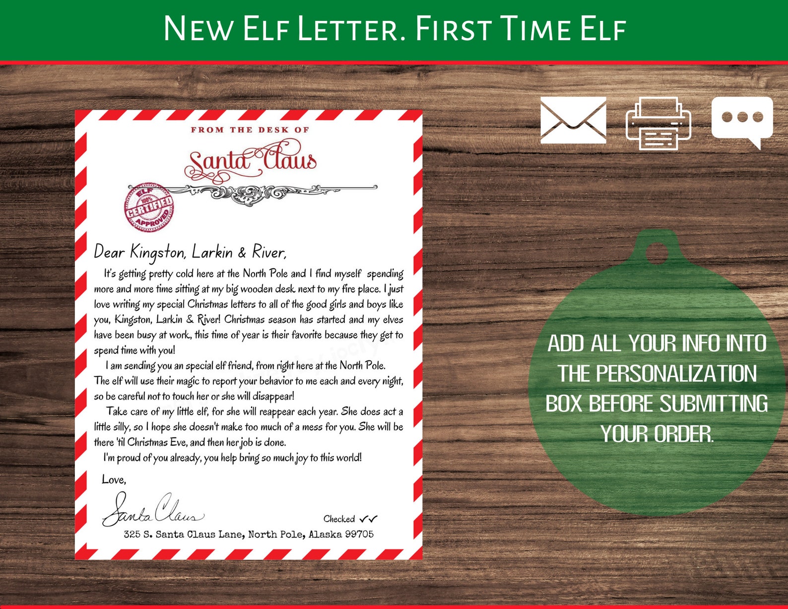 Elf Arrival Letter, Introducing Second Elf Letter, Letter From Elf ...