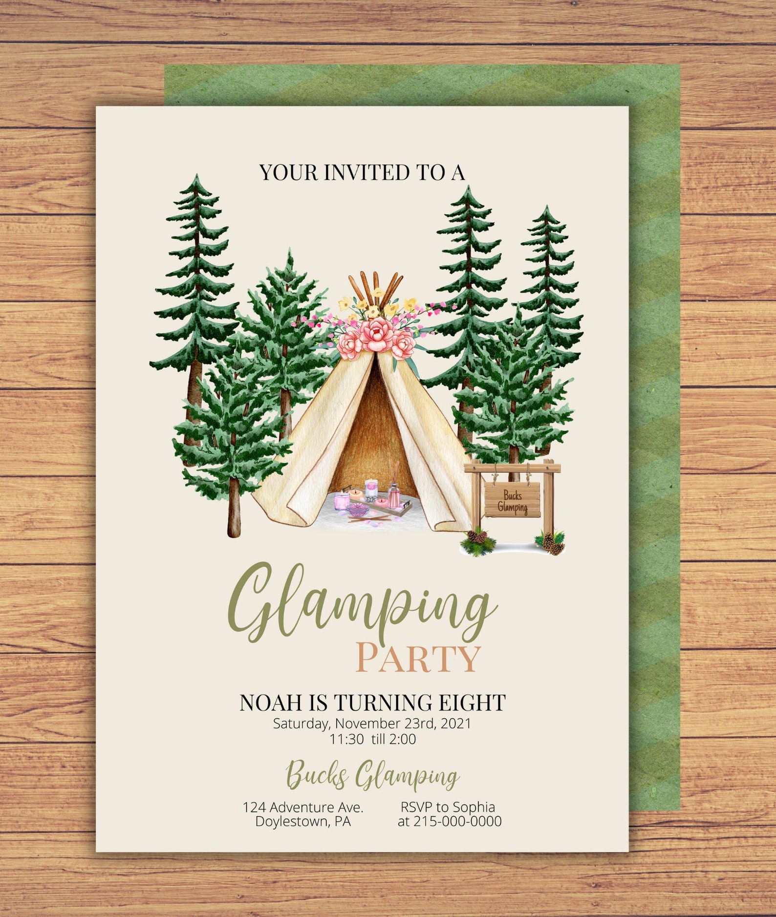 Glamping Birthday Party, Glamping Sleepover Party, Sleepover Party, Sleepover Invite, Glamping ...