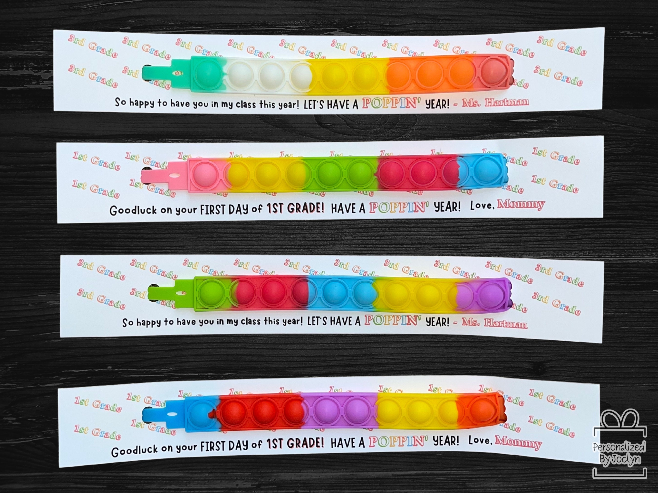 Personalized Pop It Bracelet: First Day of School Gift - Etsy