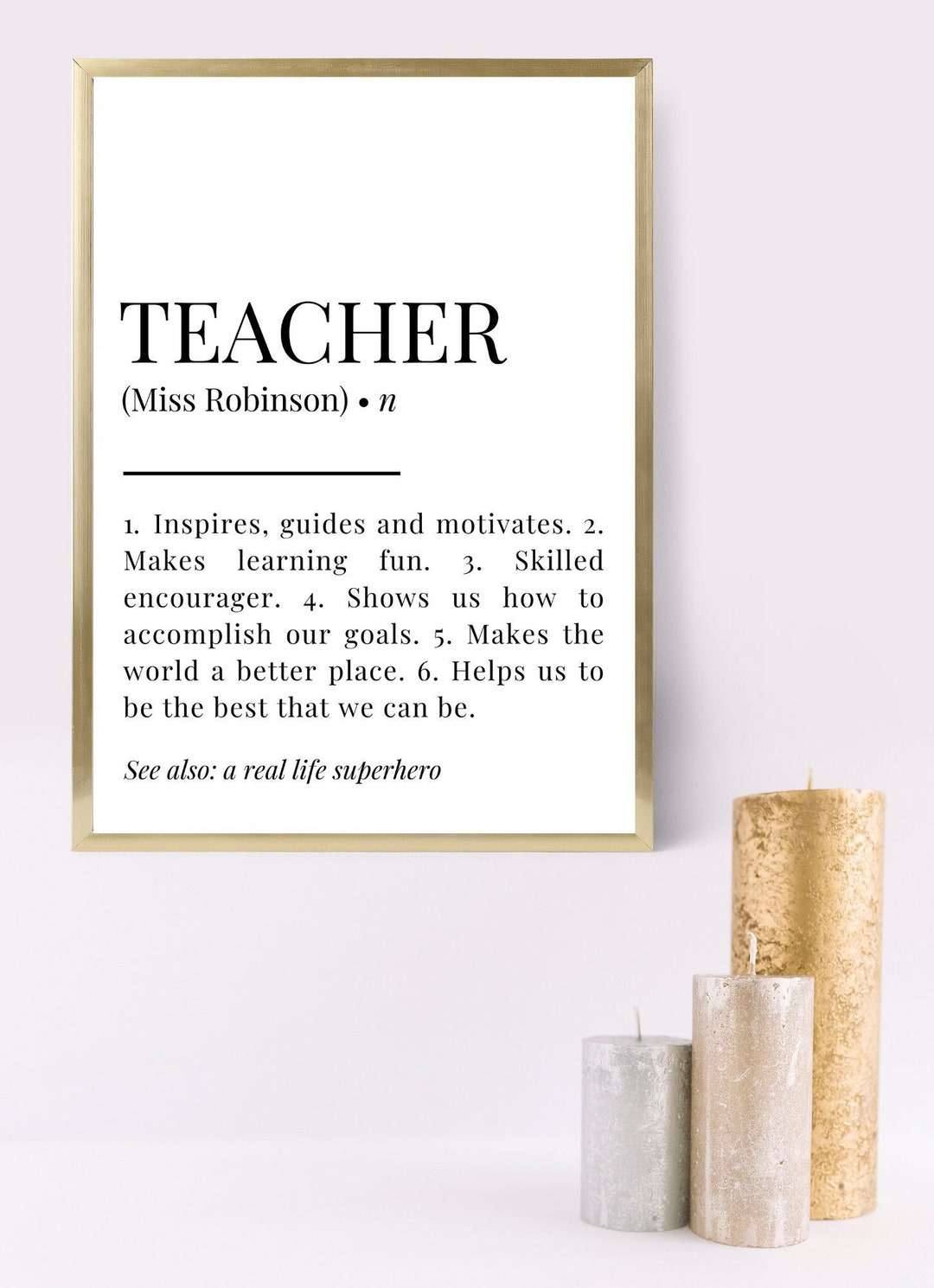 Teacher Dictionary Print Customized, Personalized Teacher Definition ...