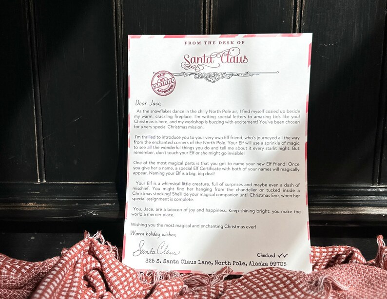 First-time New Elf Arrival Letter: Editable & Printable Santa Letters ...