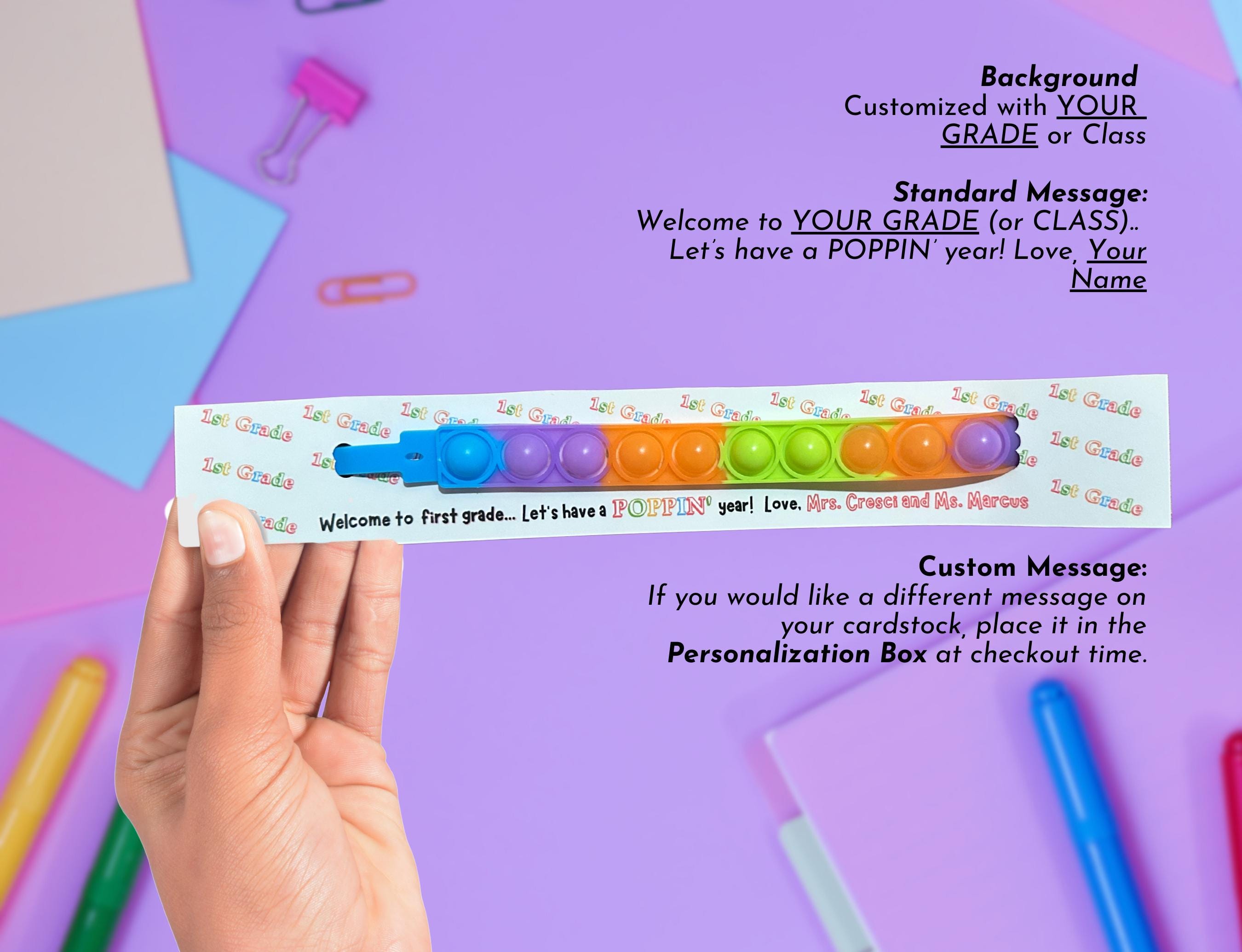 Personalized Student Gift Pop It Bracelet: Back to School Gift - Etsy