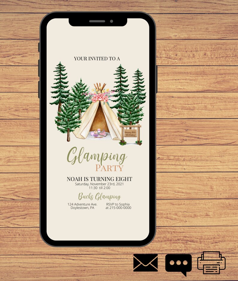 Glamping Birthday Party Glamping Sleepover Party Sleepover - Etsy