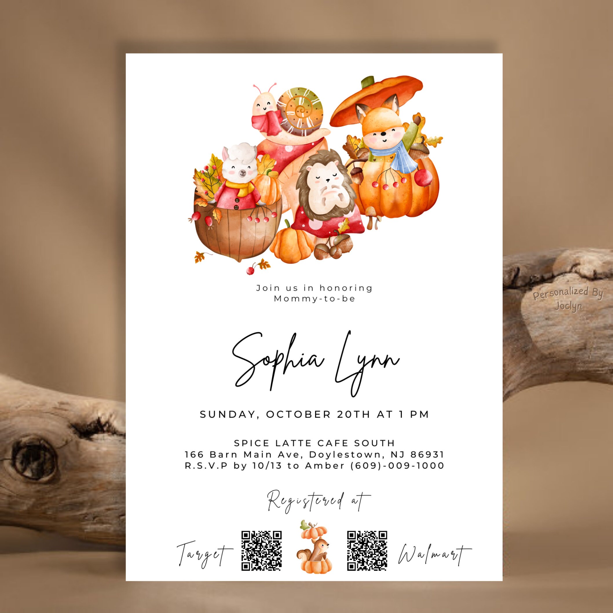 Editable Pumpkin Fall Baby Shower Set Invitation Bundle thank - Etsy