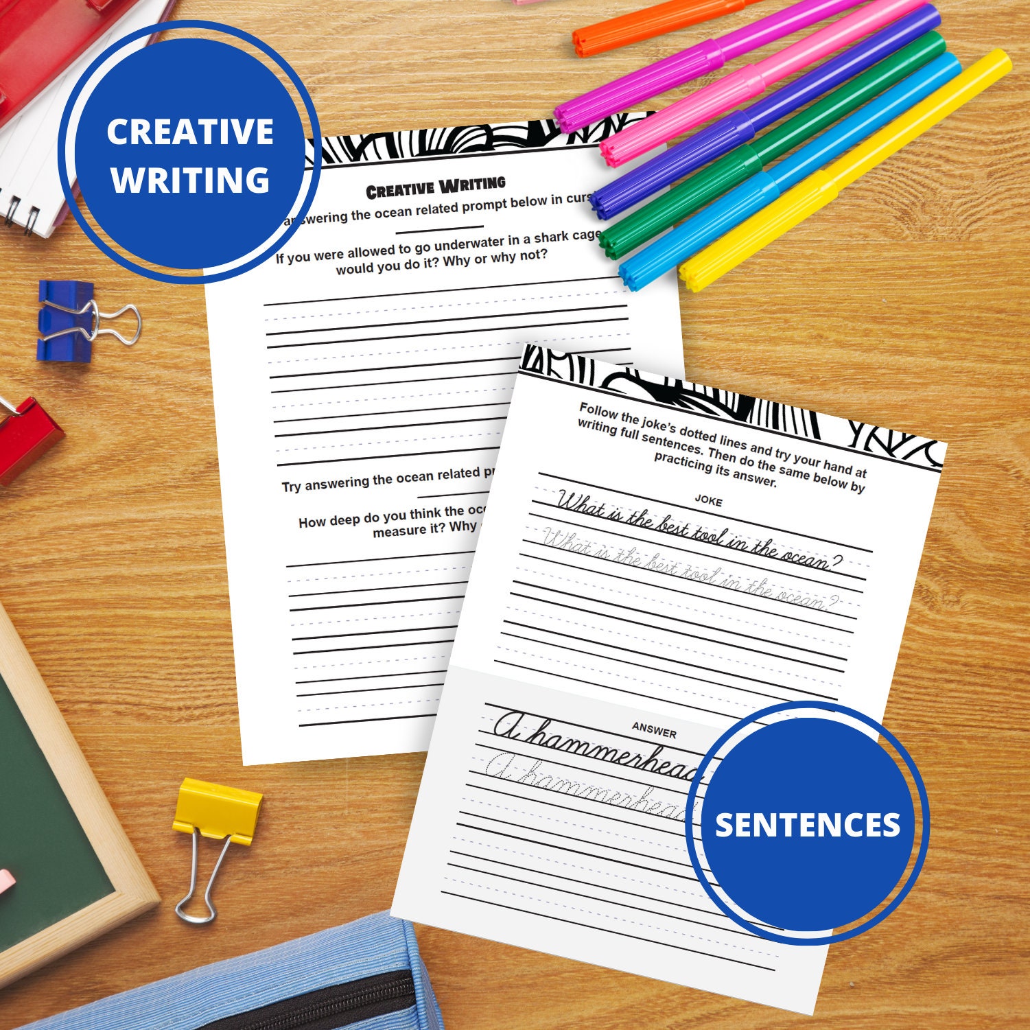 100 Page Cursive Handwriting Workbook, Printable Uppercase/lowercase ...