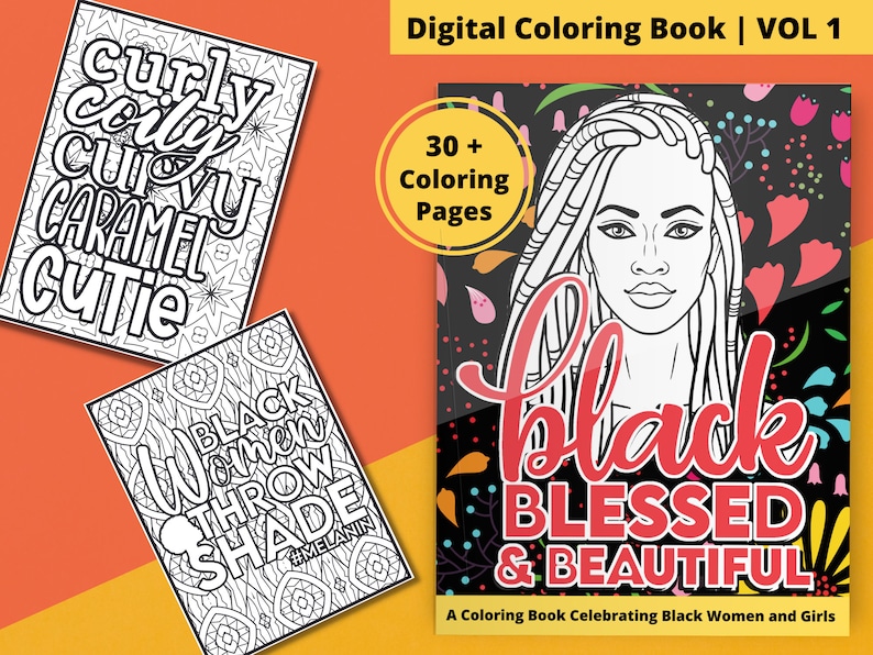 30 Page Coloring Book for Black Women and Girls | Black and Brown Girls ...