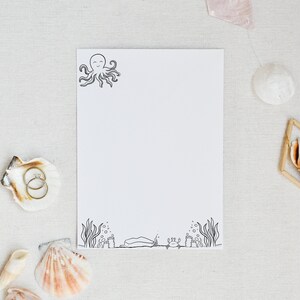 KDP Printable Ocean Themed Stationery Set for Kids, Under the Sea ...