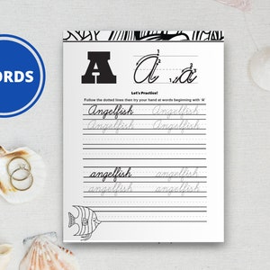 100 Page Cursive Handwriting Workbook Printable | Etsy