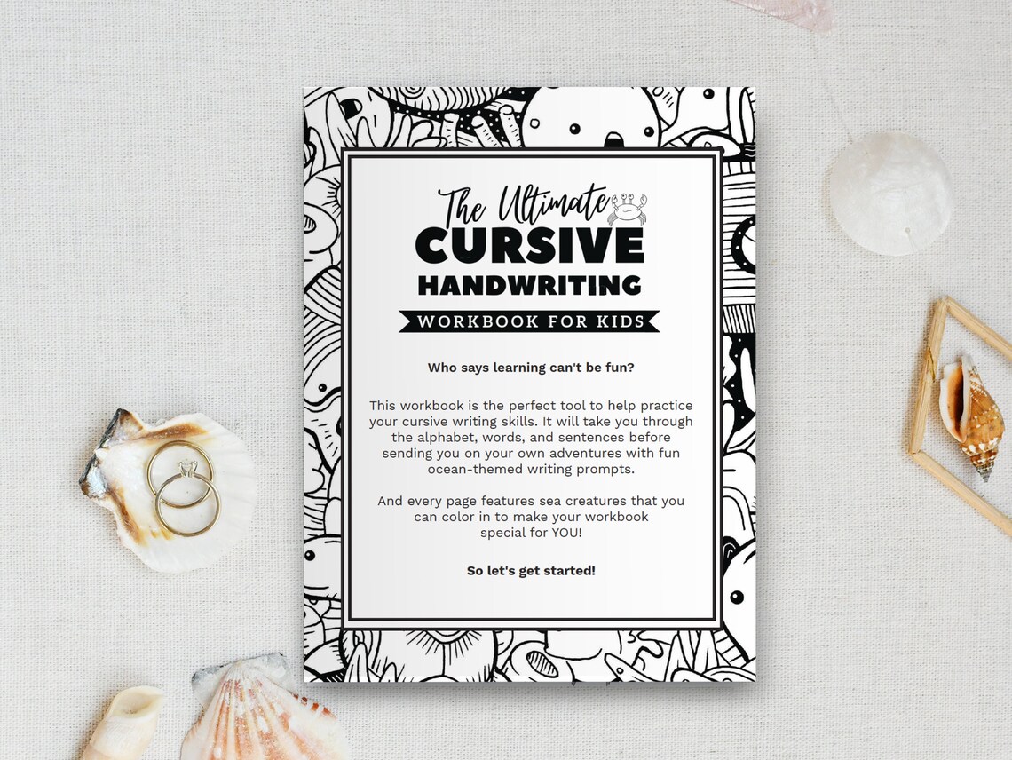 100 Page Cursive Handwriting Workbook Printable | Etsy