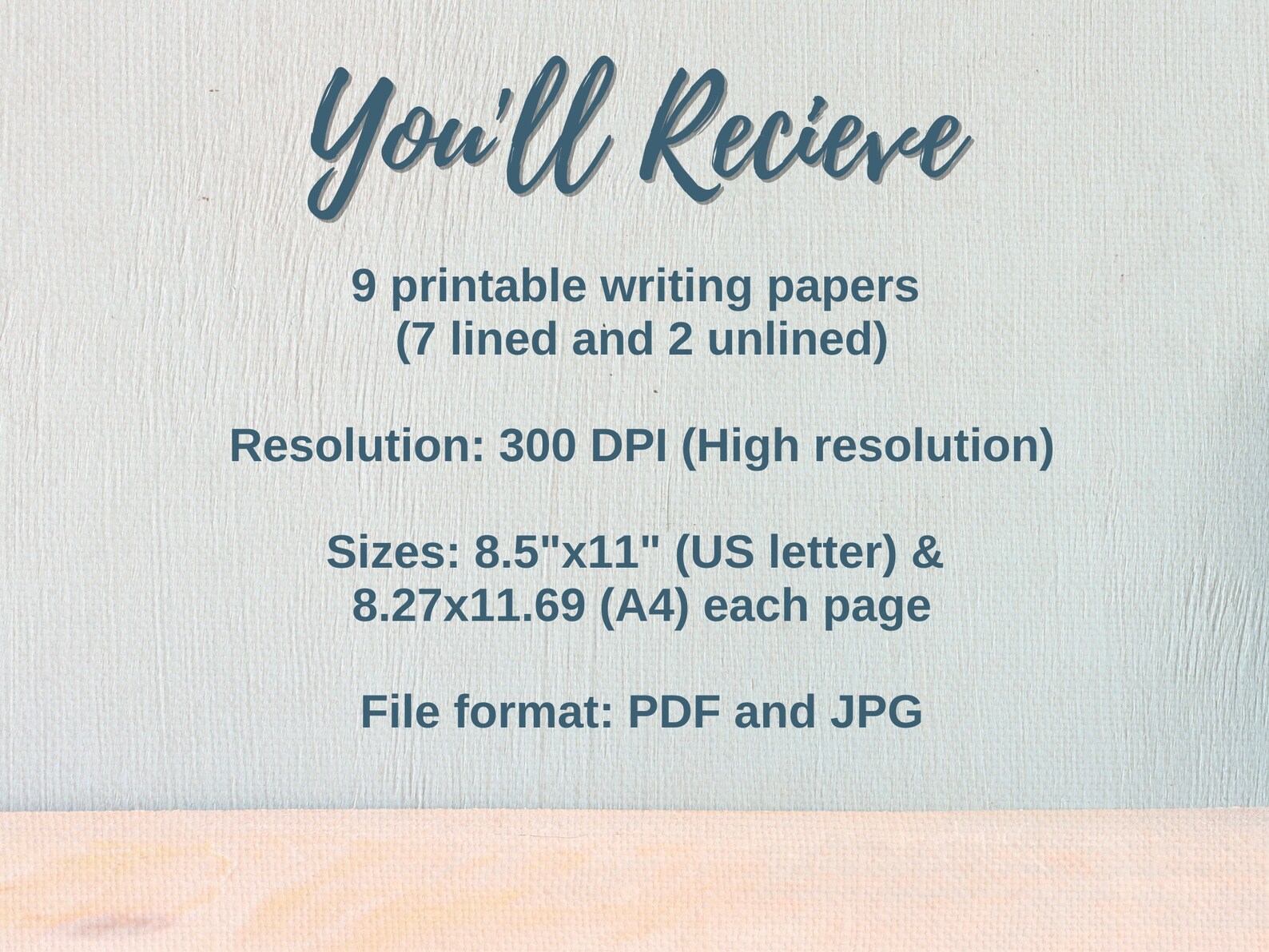 KDP Printable Ocean Themed Stationery Set for Kids, Under the Sea ...