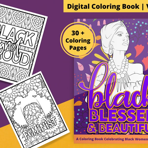 Black Girls Affirmations Coloring Pages - Etsy