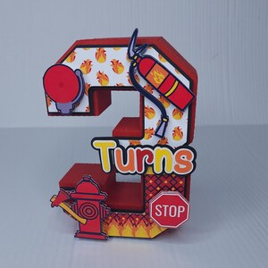 Fire Truck 3D Letters, Fire Truck Party Decorations, Firefighter ...