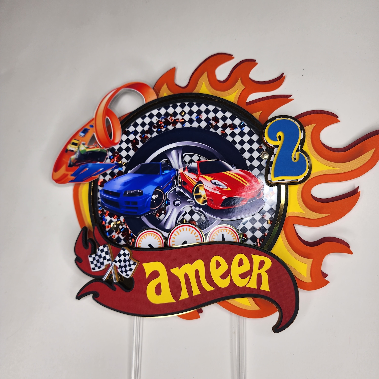 Race Car Cake Topper, Race Car Party Decorations, Racing Car Birthday ...