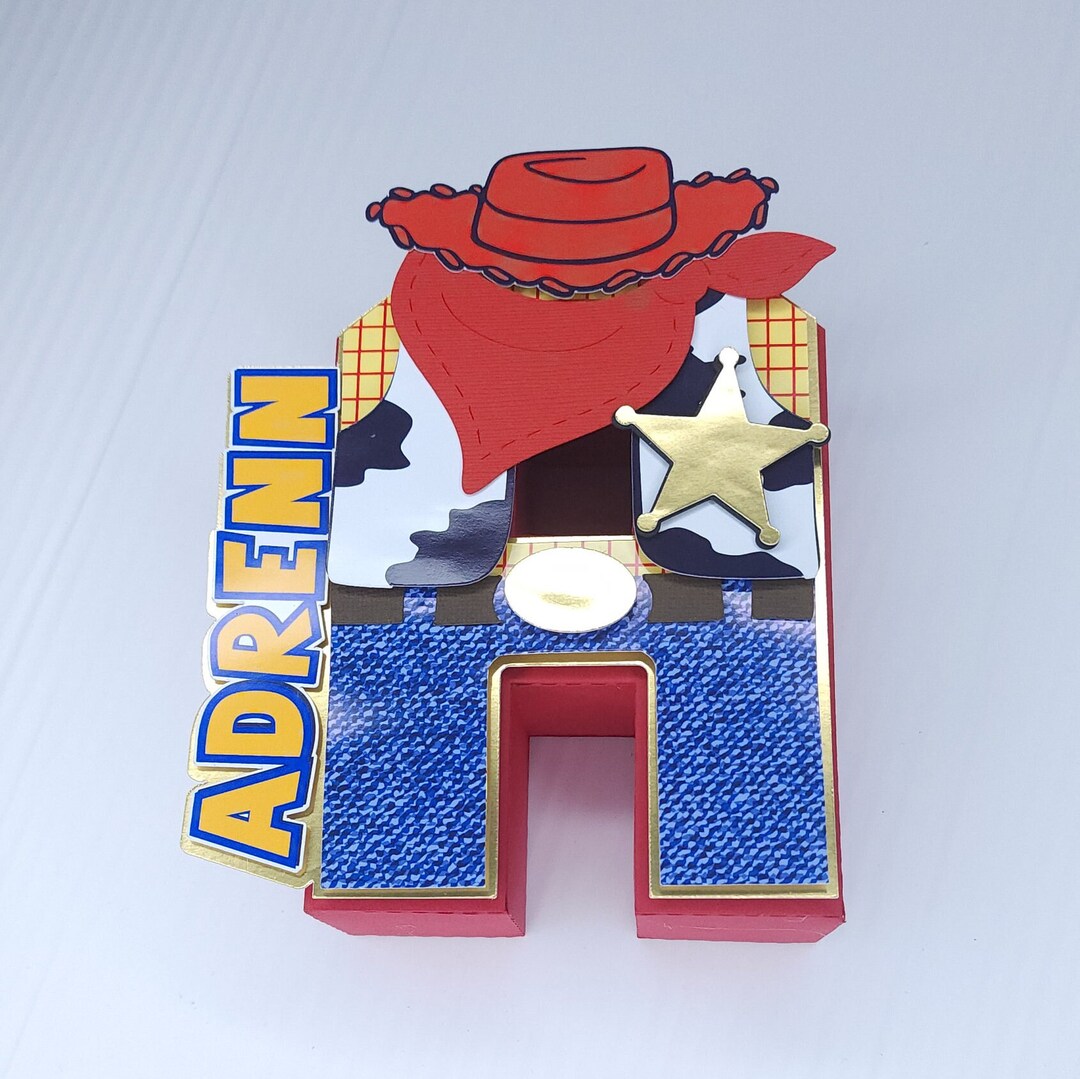 Toy Story Woody 3D Letter, Toy Story Birthday Party, Woody Toy Story ...