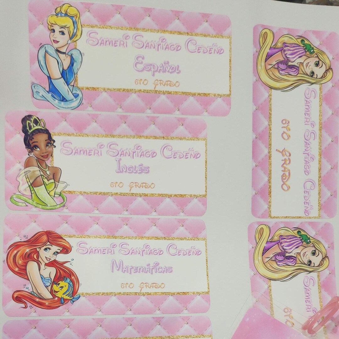 Princess Name Sticker Labels, Princess Name Labels, Princess Name ...