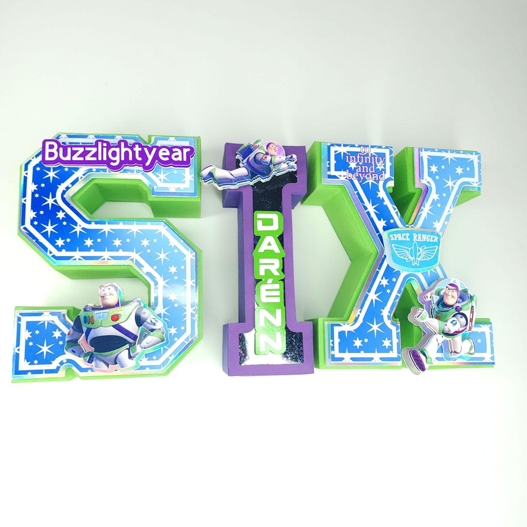 Buzz Lightyear 3D Letters: Toy Story Birthday Party Decor - Etsy