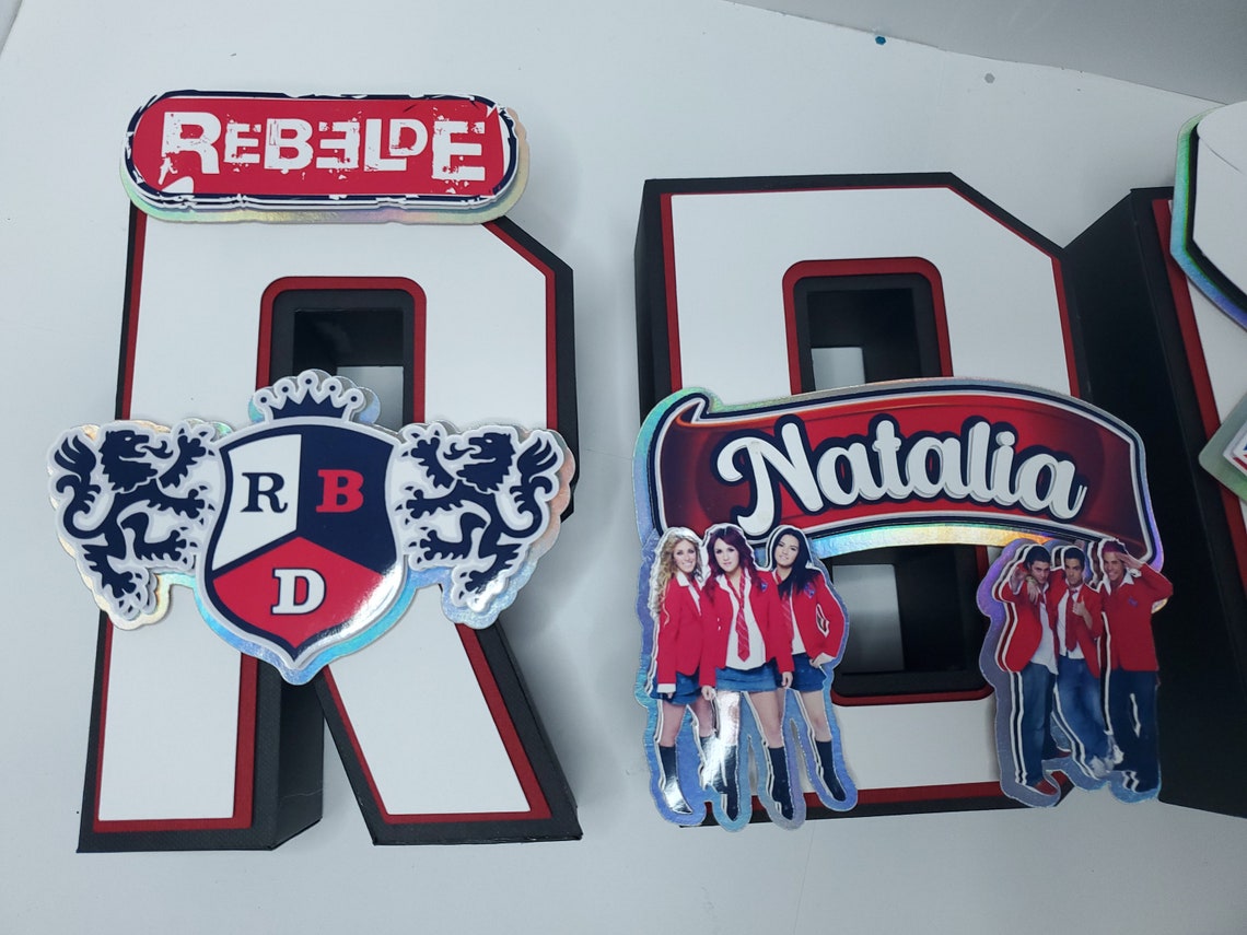 RBD 3D Letters RBD Birthday Party Rebelde Party Decorations - Etsy
