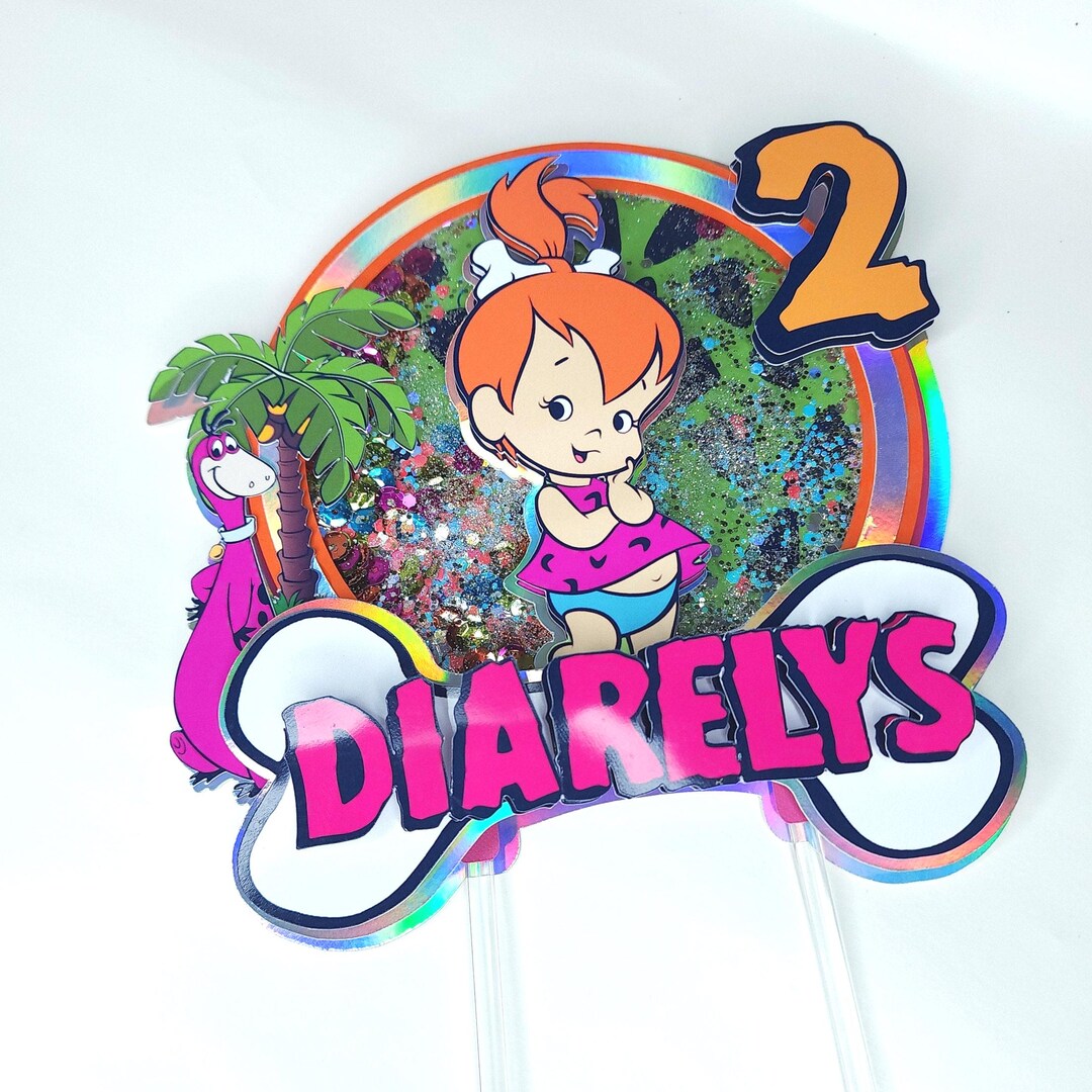 Pebbles Flintstones Cake Topper: Pebbles Birthday Party Decor - Etsy