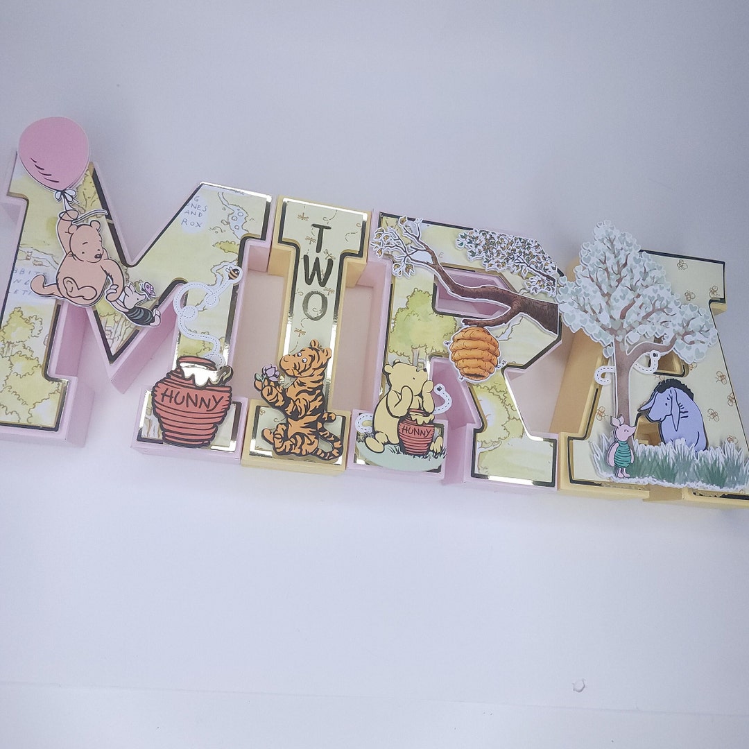 Letras 3D de Winnie the Pooh decoraciones de fiesta de Winnie - Etsy España