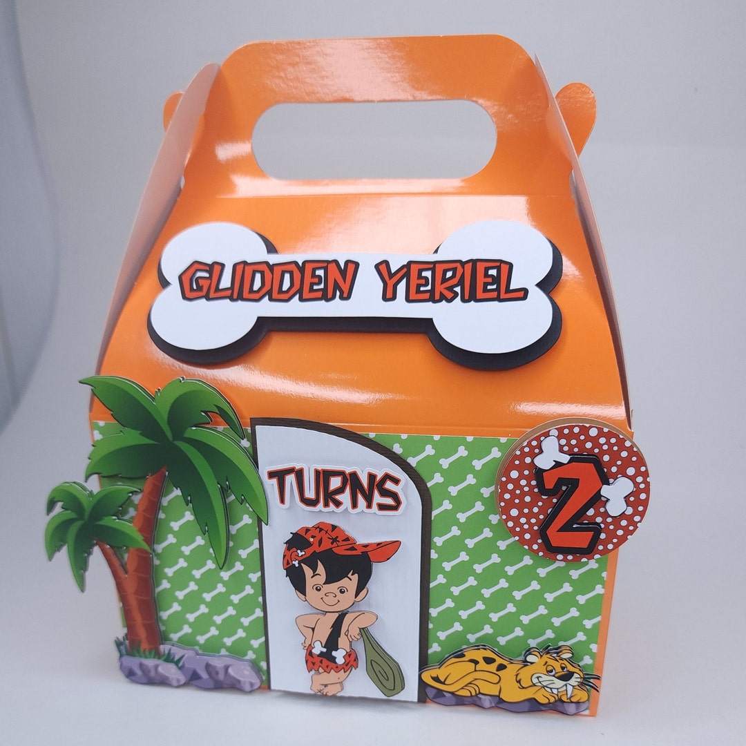 Bam Bam Flintstones Treat Box, Bam Bam Birthday Decorations ...