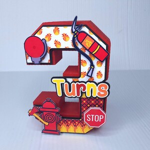 Fire Truck 3D Letters: Firefighter Birthday Party Decor - Etsy