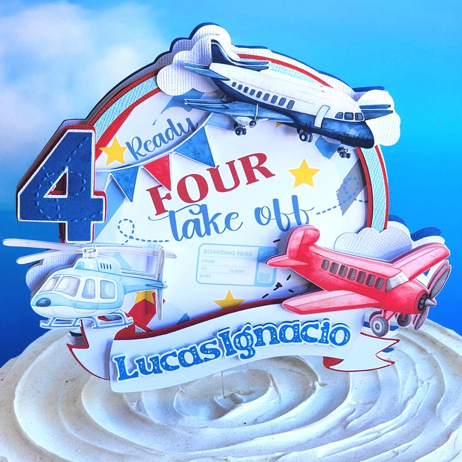 Airplane Cake Topper, Travel Party Theme, Adventure Birthday Theme ...