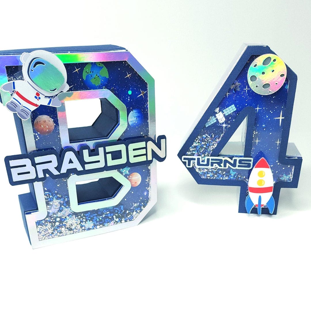 Outer Space 3D Letters, Astronaut 3D Letters, Outer Space Party ...