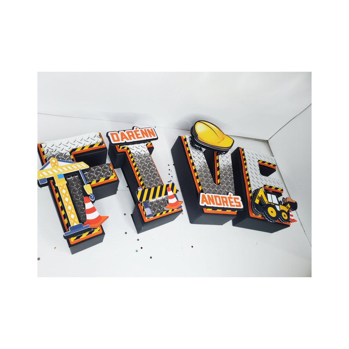 Construction 3D Letters Construction Party Decorations - Etsy
