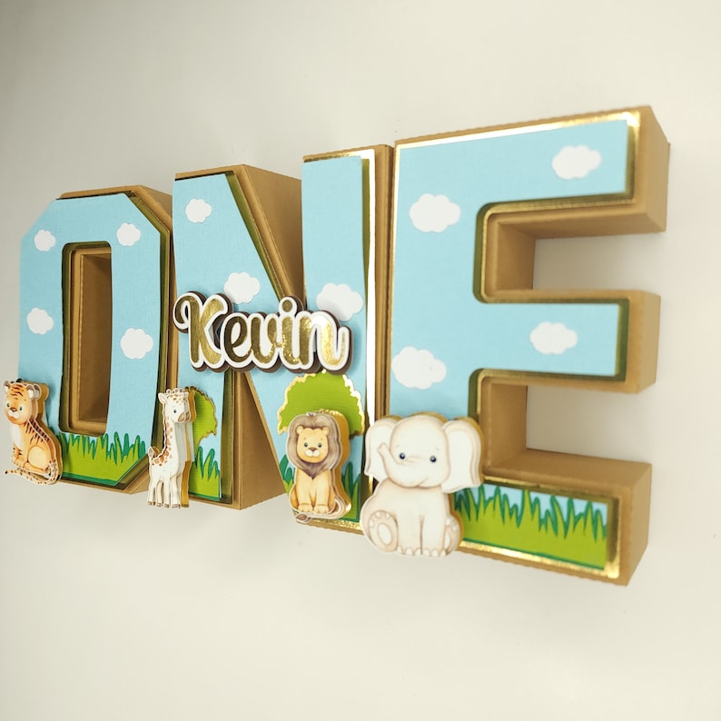 Safari 3D Letter Safari Party Decorations Wild Safari - Etsy