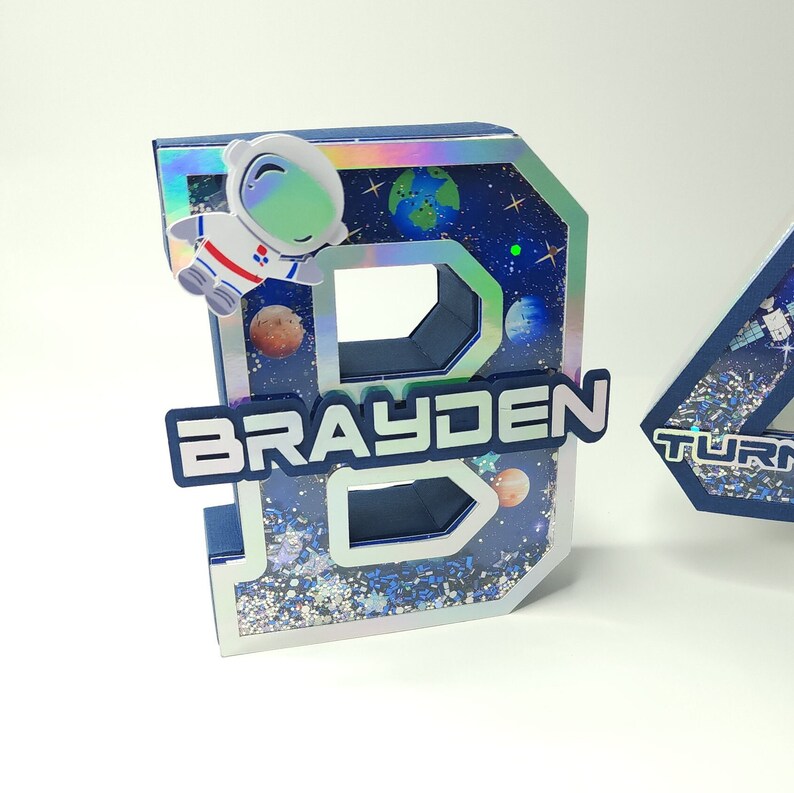 Outer Space 3D Letters Astronaut 3D Letters Outer Space - Etsy