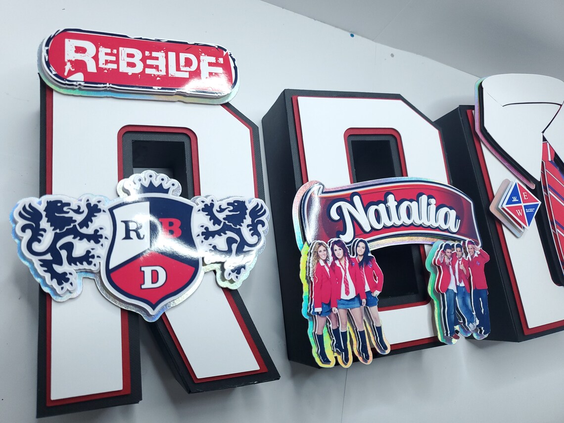 RBD 3D Letters RBD Birthday Party Rebelde Party Decorations - Etsy