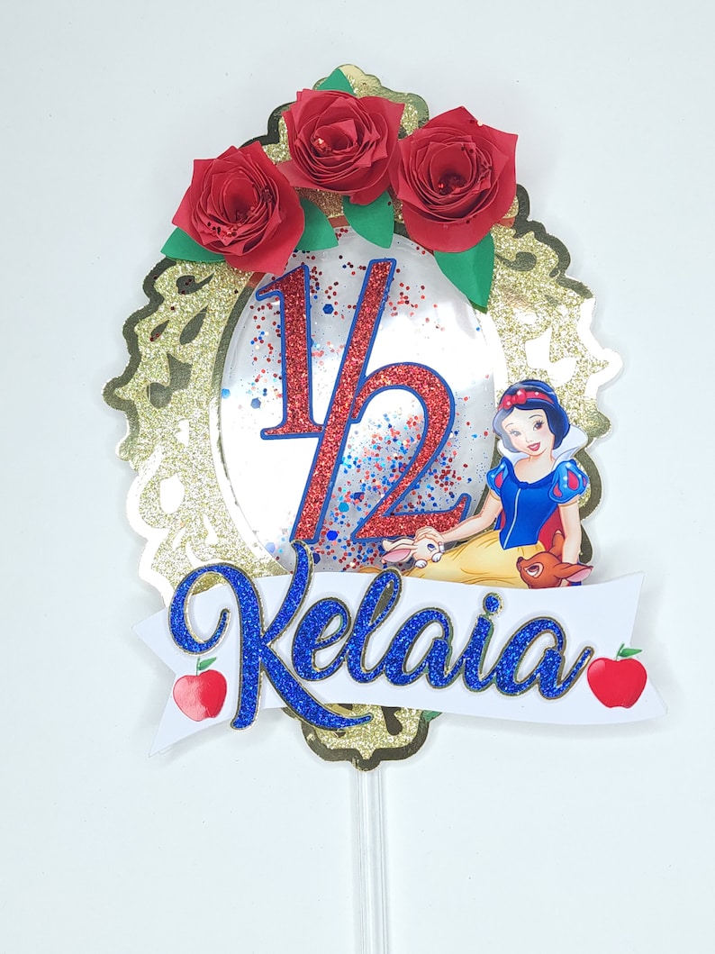 Snow White Cake Topper Snow White Party Decorations Snow - Etsy