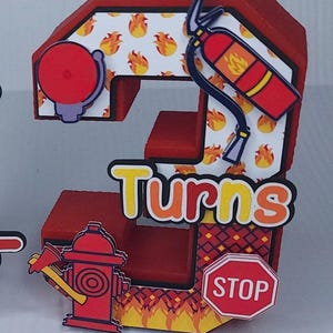 Fire Truck 3D Letters, Fire Truck Party Decorations, Firefighter ...