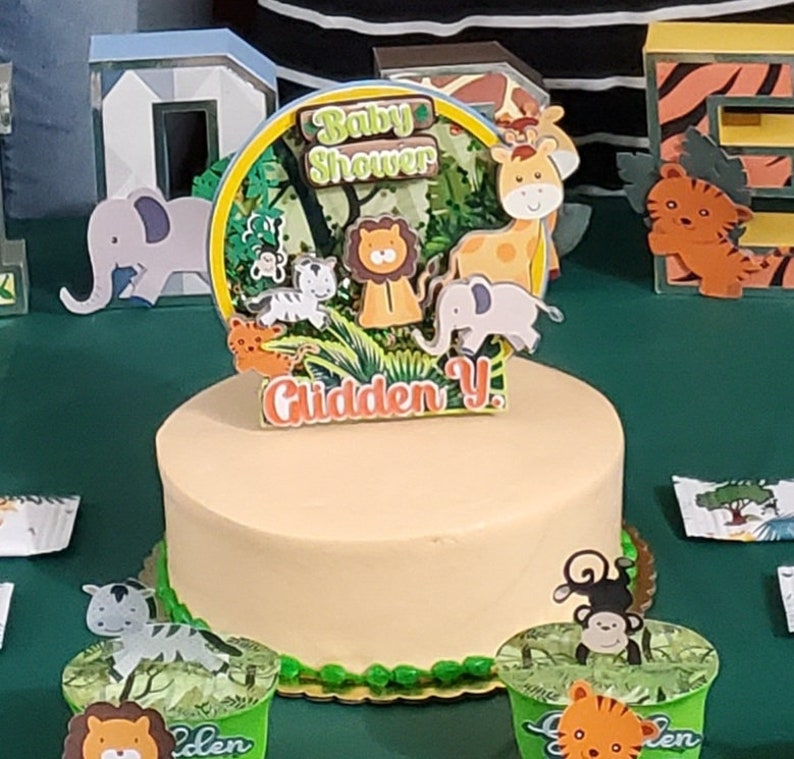 Safari Cake Topper Safari Party Decoration Safair Birthday - Etsy