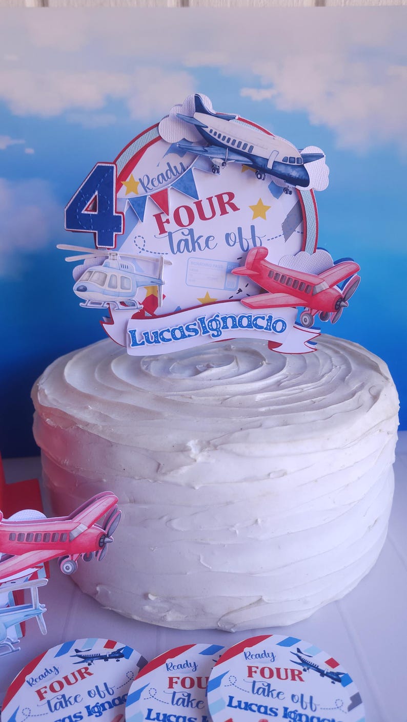 Airplane Cake Topper, Travel Party Theme, Adventure Birthday Theme ...