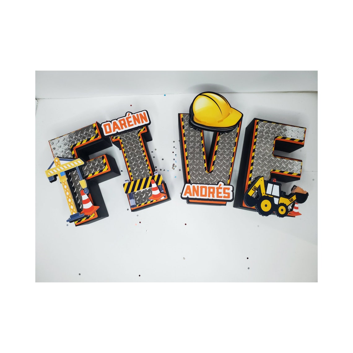 Construction 3D Letters Construction Party Decorations - Etsy