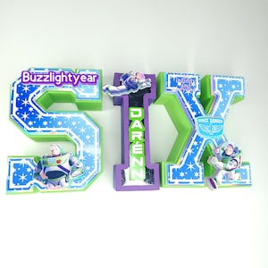 Toy Story Buzzlightyear 3D Letters, Buzzlightyear Birthday Party ...