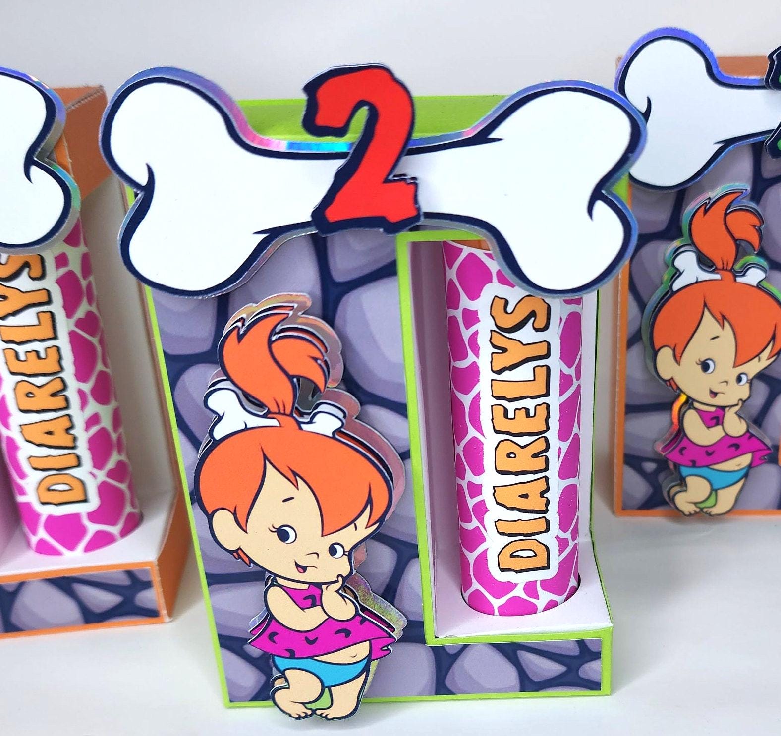 Pebbles Flintstones M&M Boxes: Party Favors, Set of 6 - Etsy