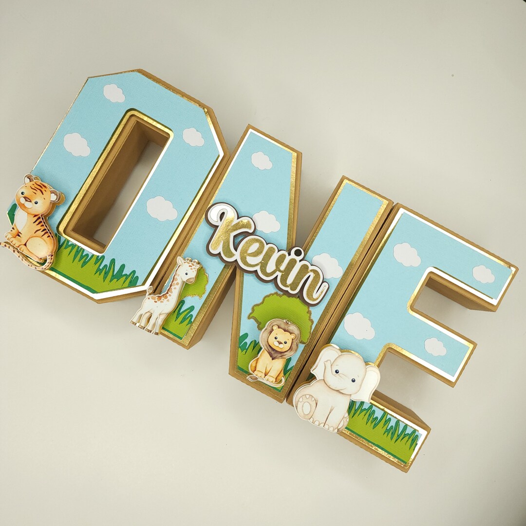 Safari 3D Letter Safari Party Decorations Wild Safari - Etsy