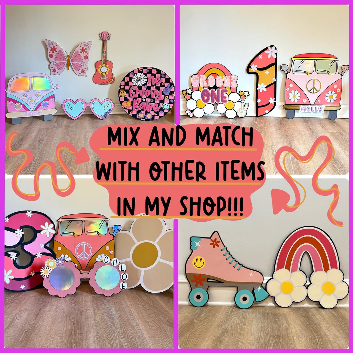 Peace Out Single Digits Birthday, Groovy Hippie Party Decoration - Etsy